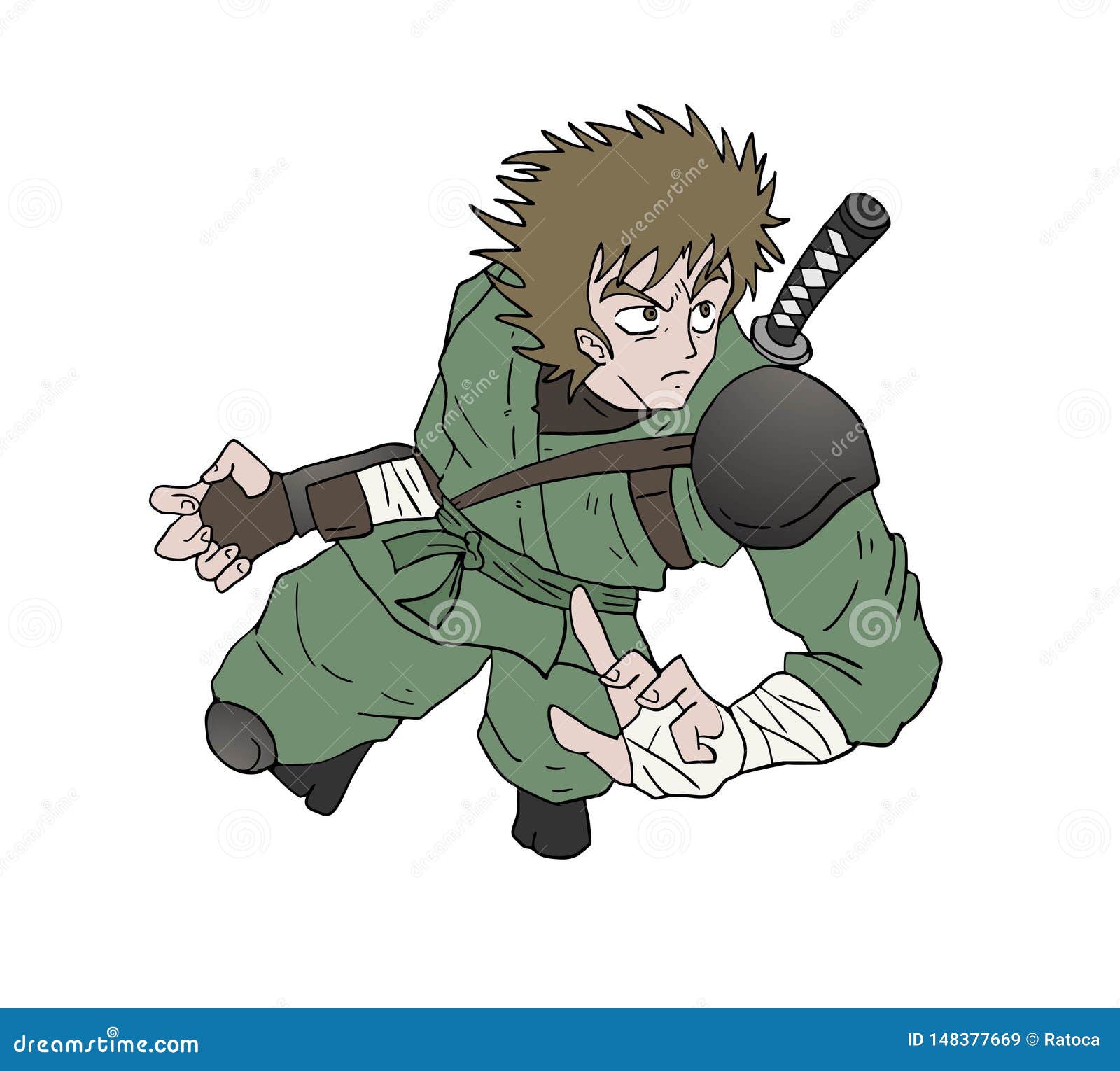 Design of Warrior Attack Draw Stock Vector - Illustration of attack ...