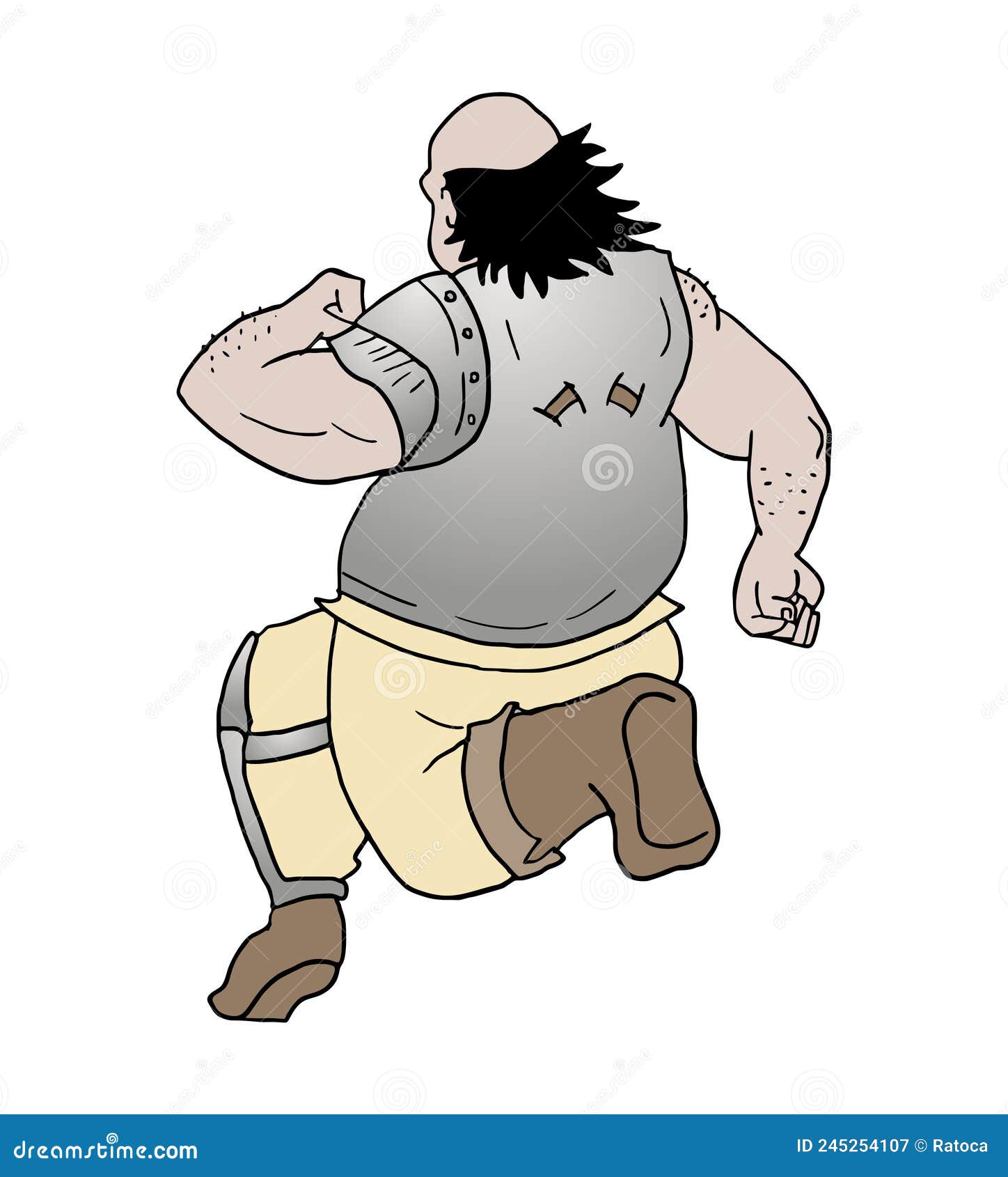 Design of Warrior Running Draw Stock Vector - Illustration of running ...