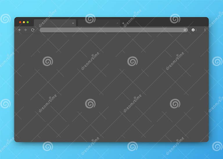 The Design of the Web Browser Window is Gray on a Blue Background ...