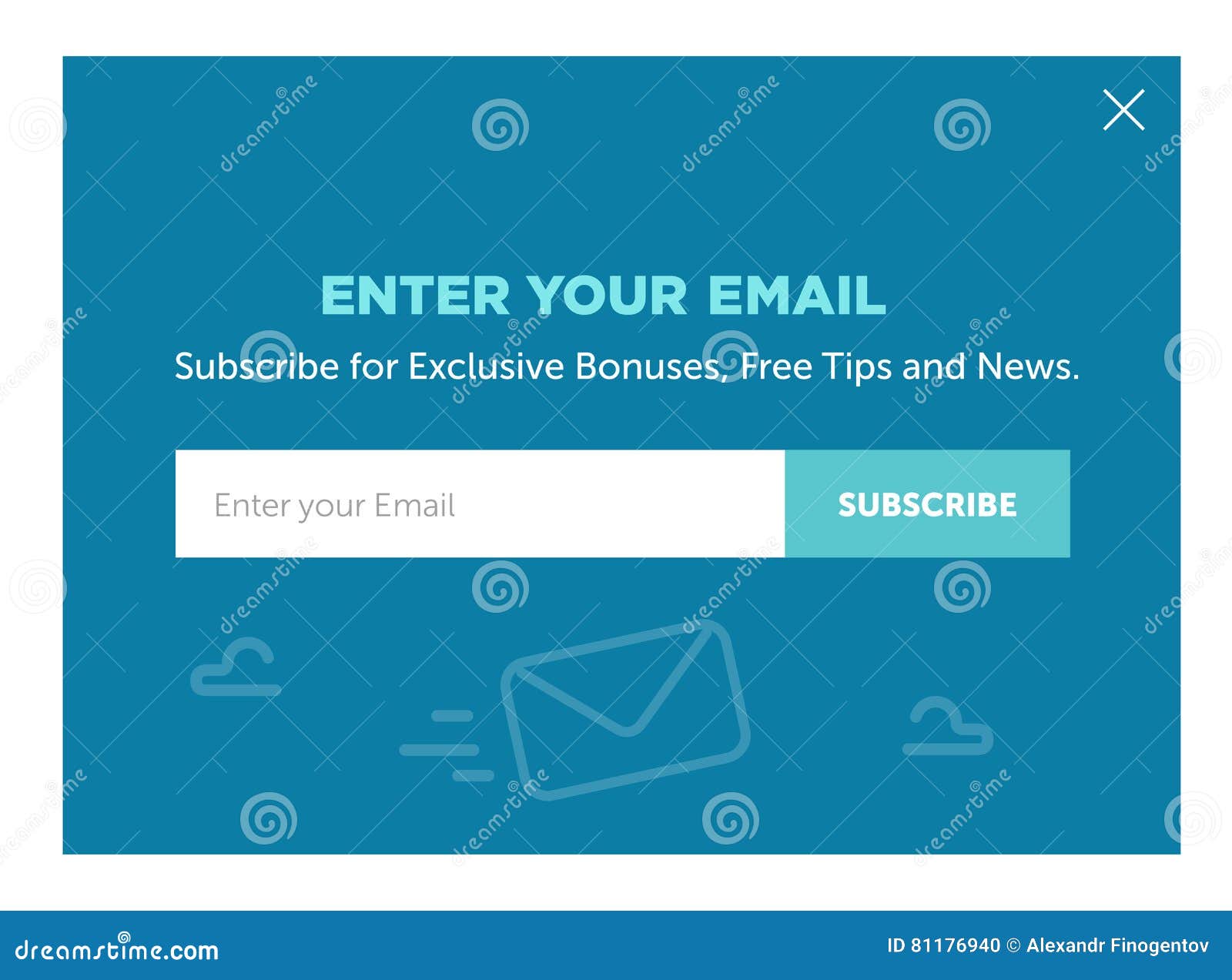 Design of the Website Form for Email Subscribe Stock Vector ...