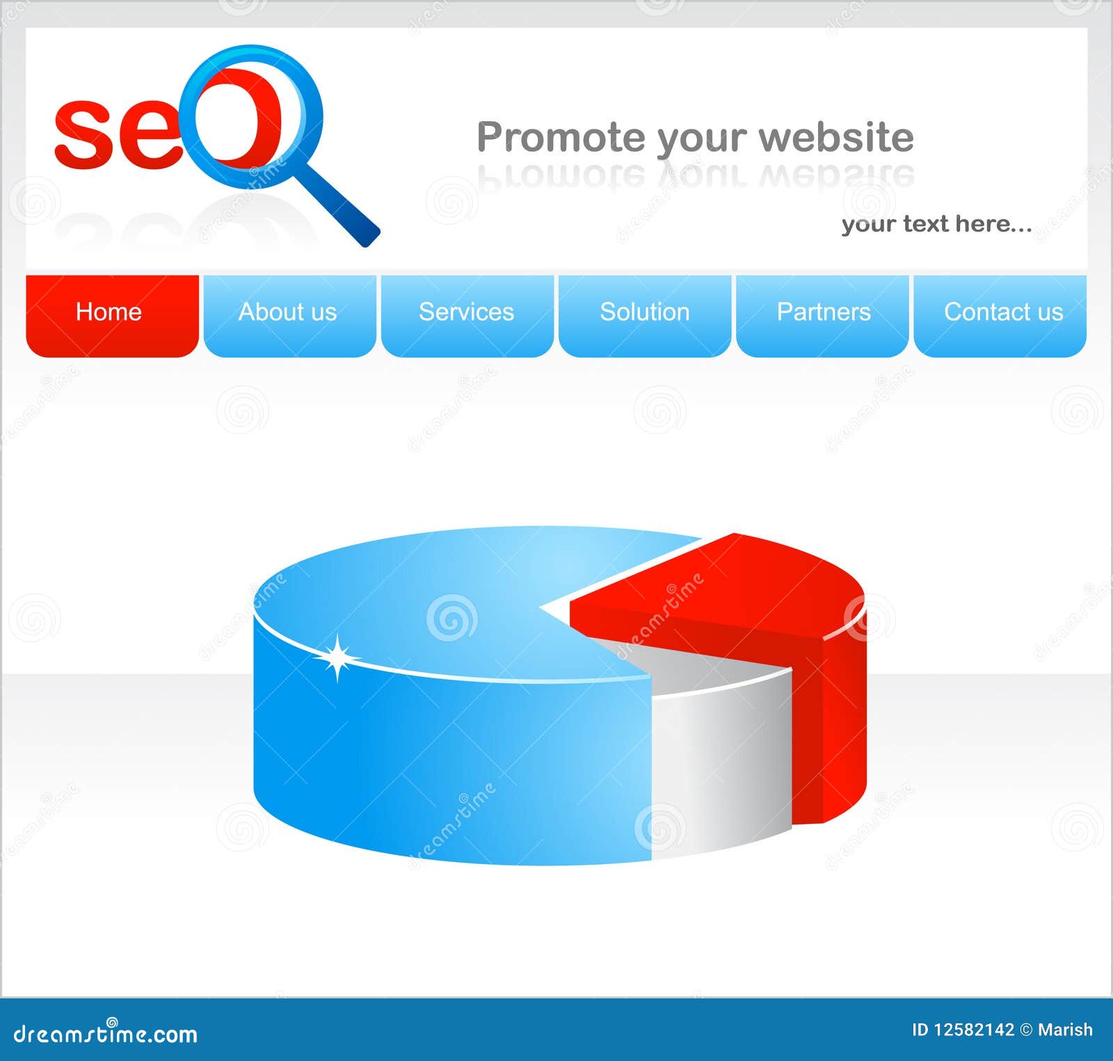 Design of website for seo stock vector. Illustration of light - 12582142