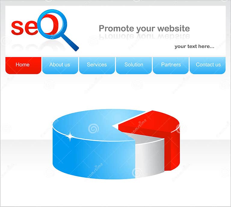 Design of website for seo stock vector. Illustration of light - 12582142