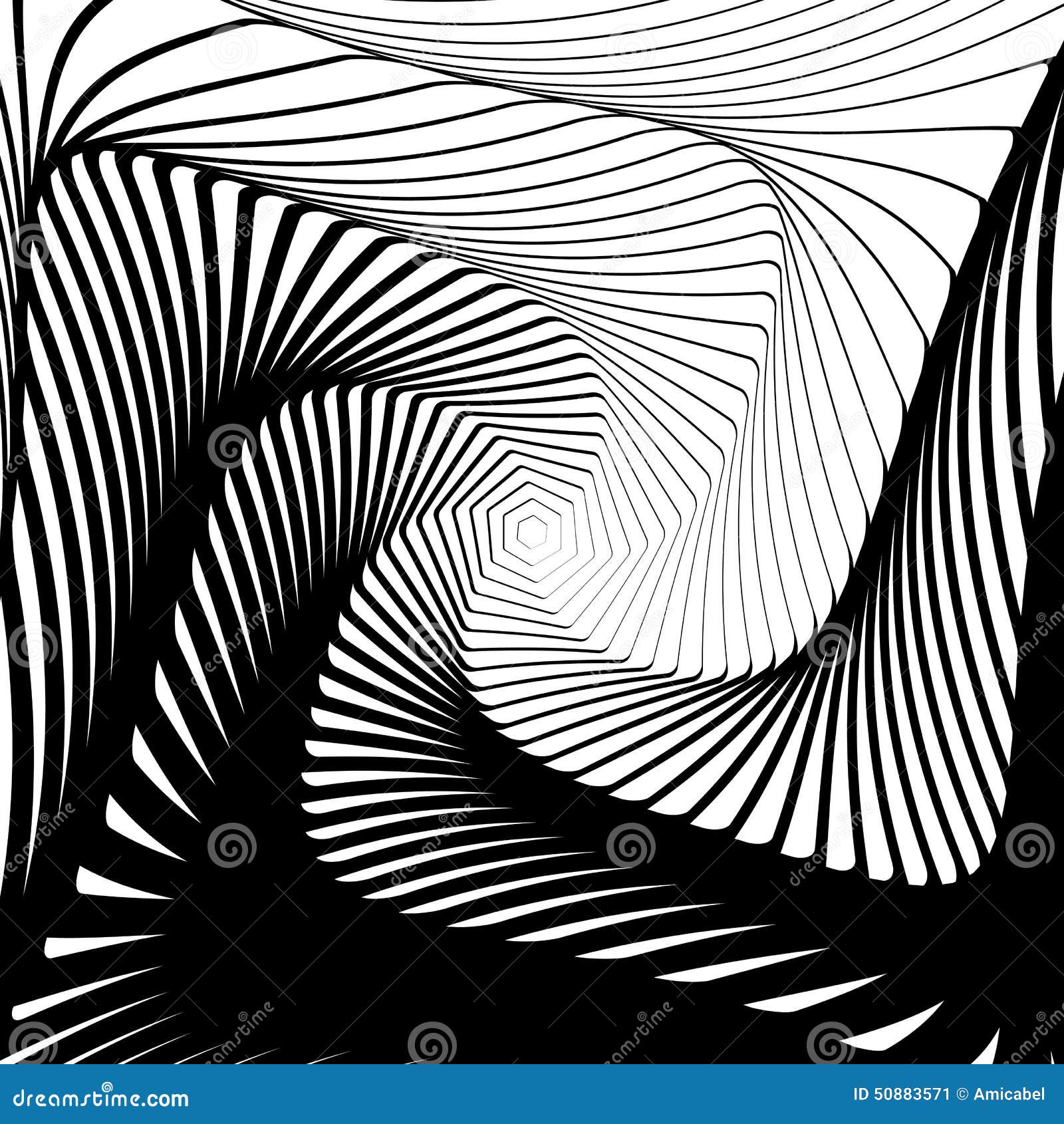 Design Whirlpool Movement Illusion Background Cartoon Vector ...