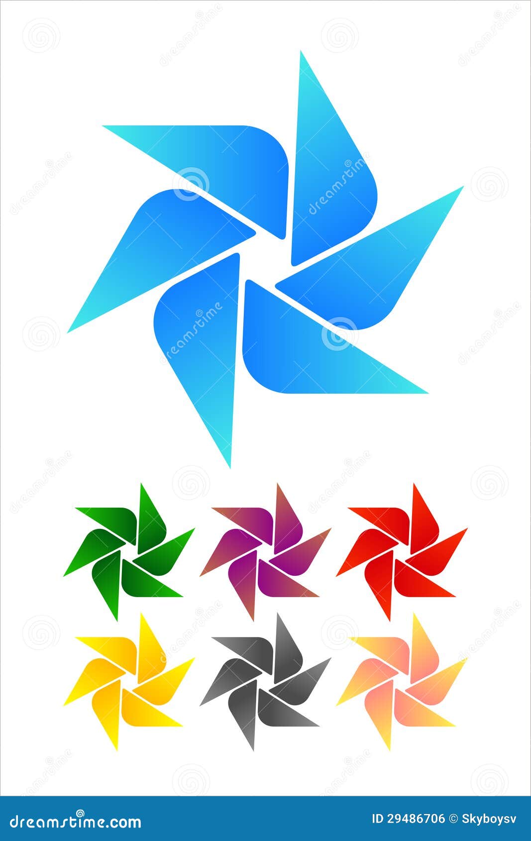 Windmill Logo - Vector Illustration. Bakery Emblem On White Background ...