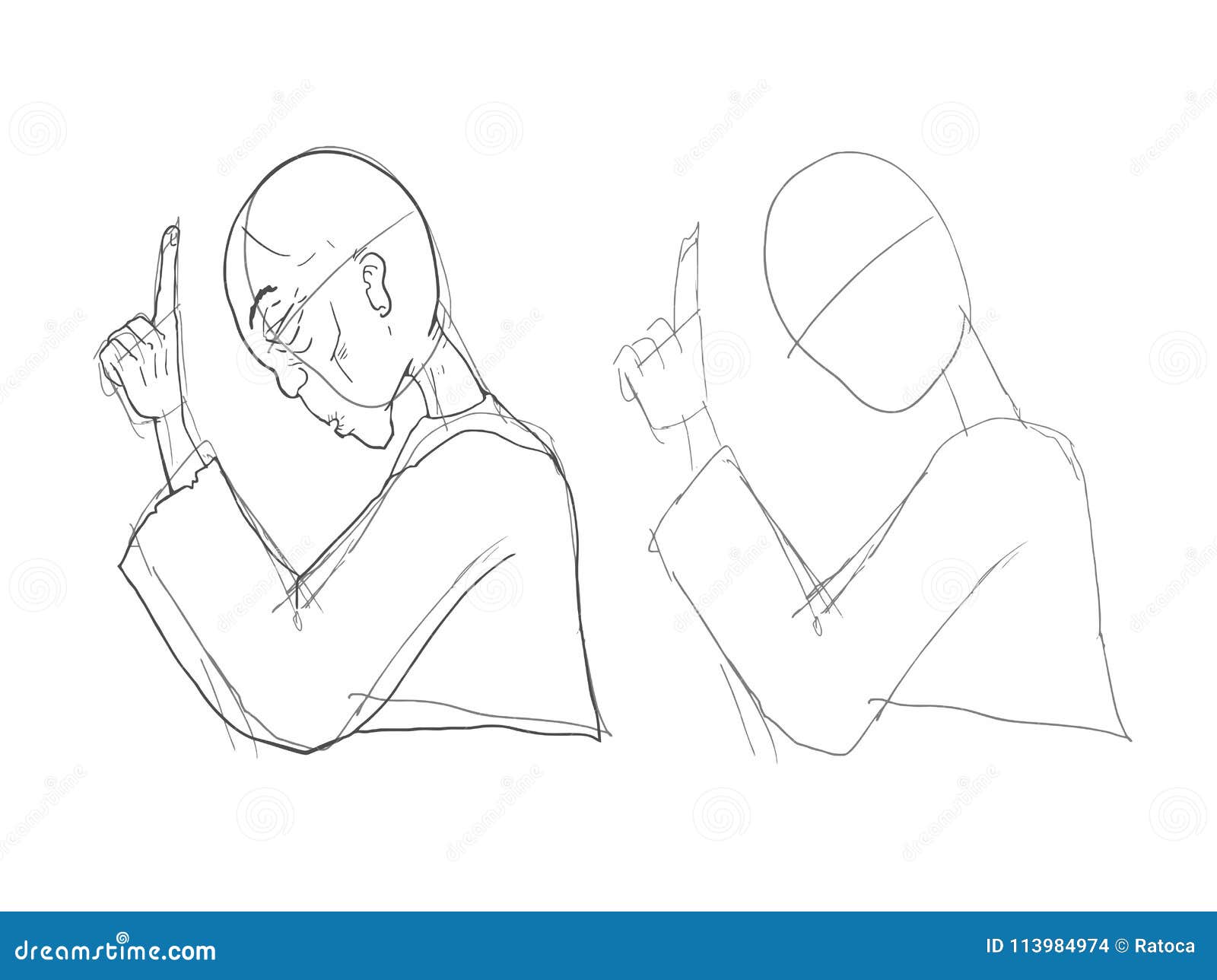 Wise man talking sketch stock vector. Illustration of evolve - 113984974