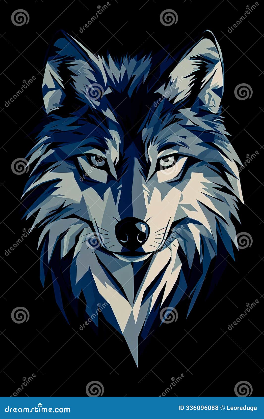 Design a Wolf with a Stylized, Modern Look Stock Illustration ...