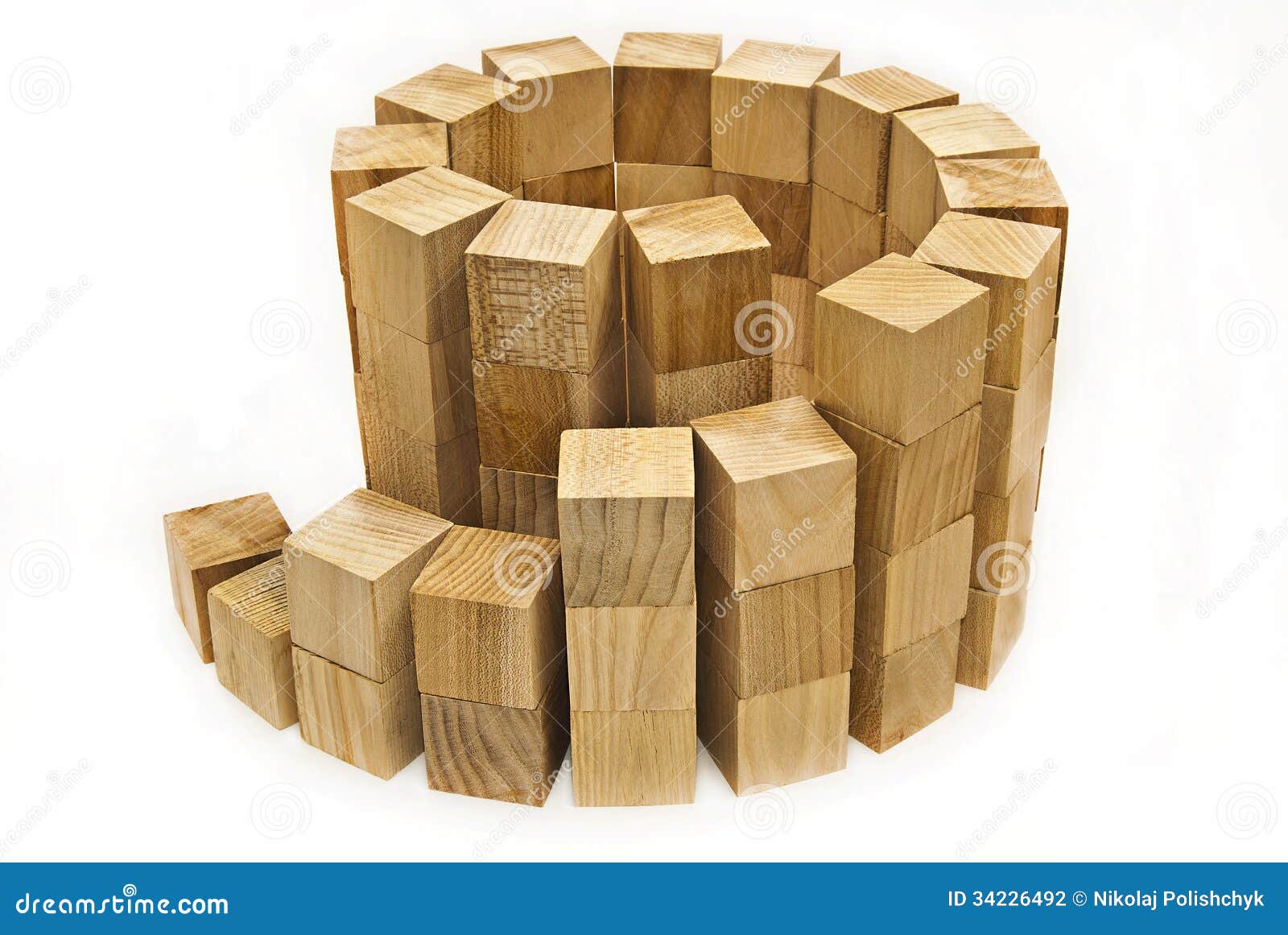The Design of the Wooden Blocks Stock Photo - Image of educational ...