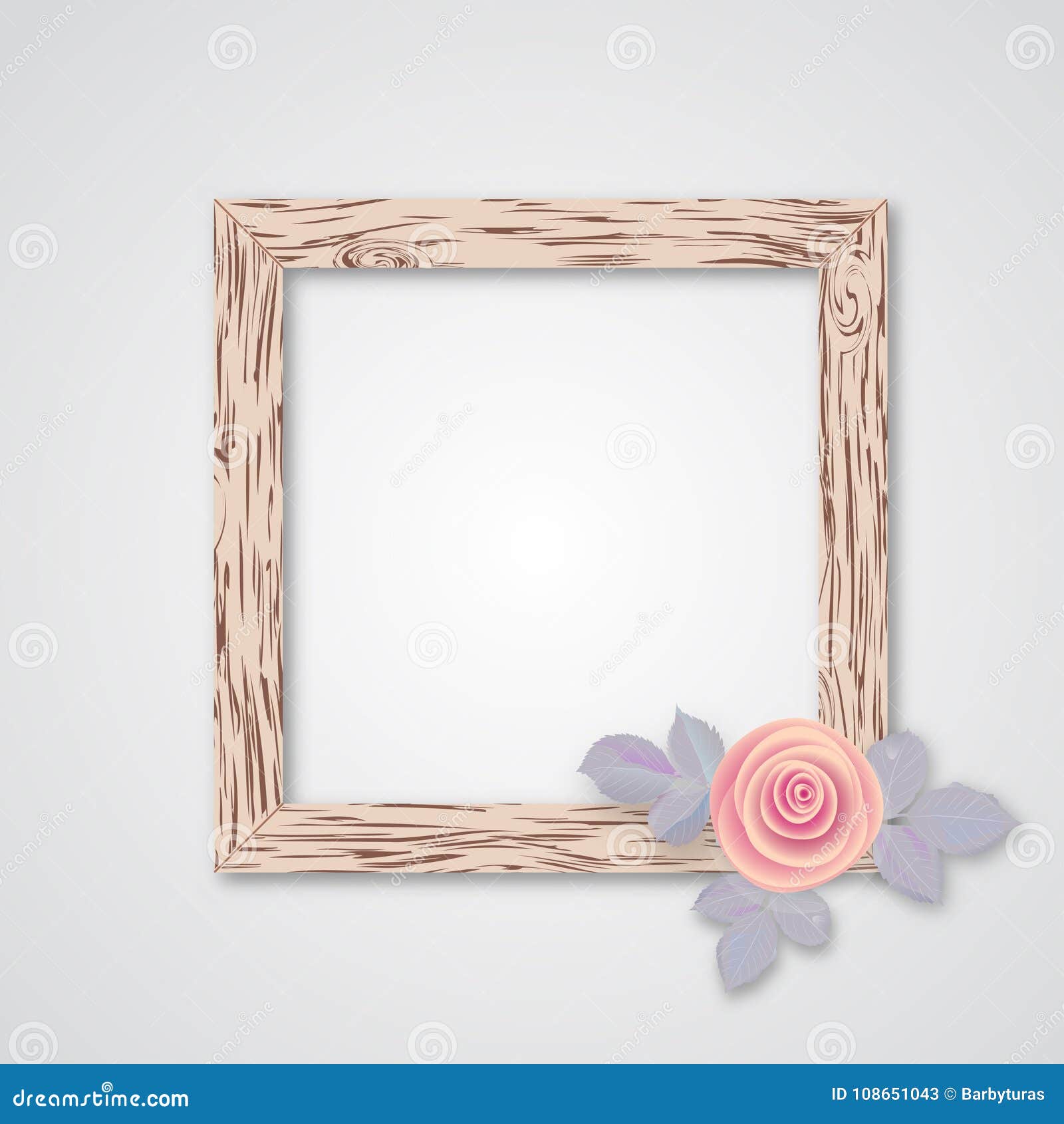 Design Wooden Photo Frames with Roses for Your Design Stock ...