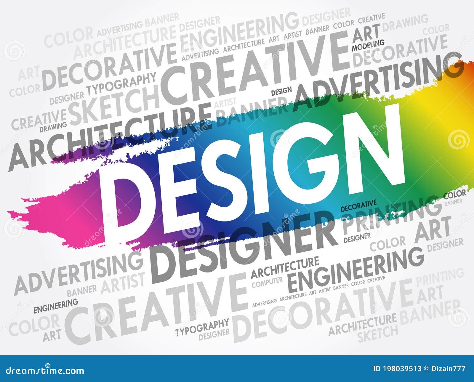 DESIGN word cloud collage stock illustration. Illustration of printing ...