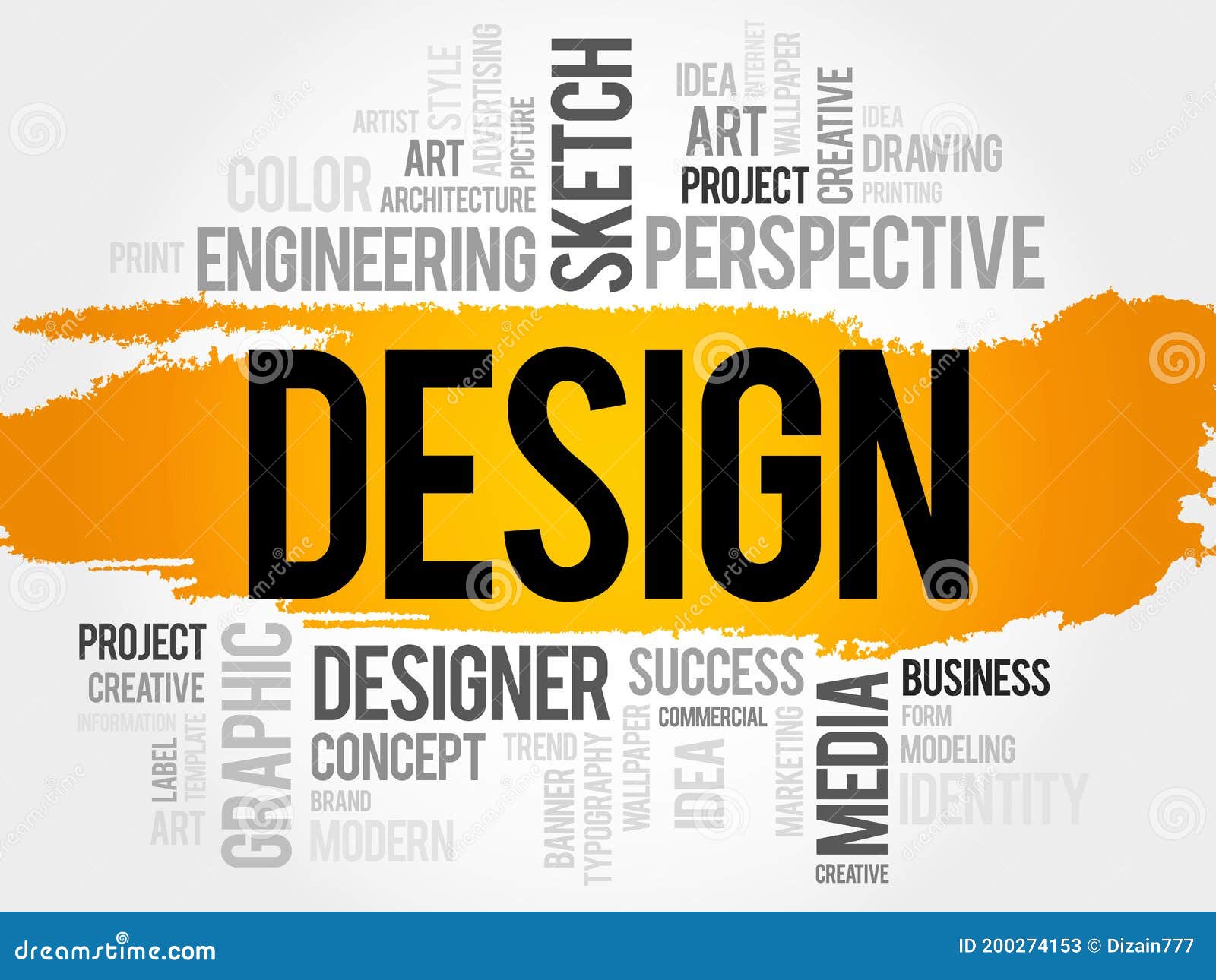 DESIGN word cloud stock illustration. Illustration of designer - 200274153