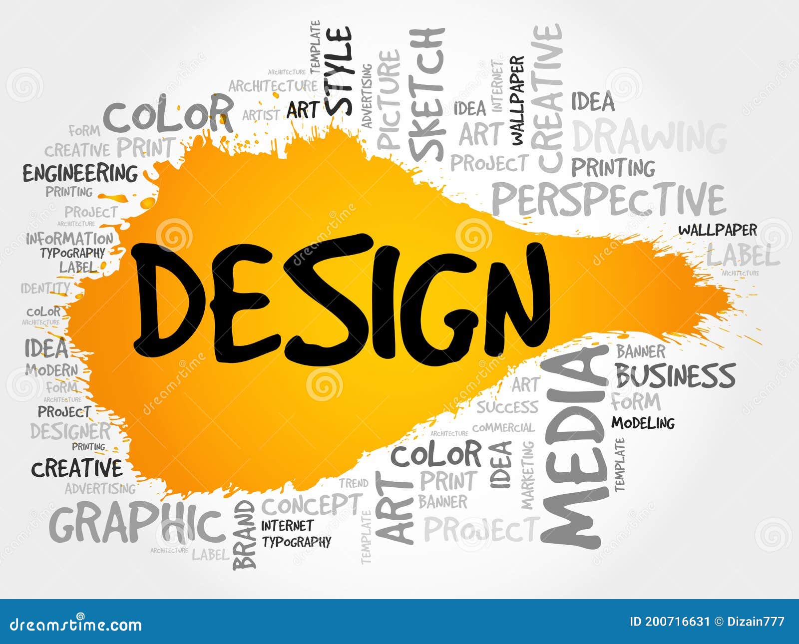 Design word cloud stock illustration. Illustration of style - 200716631