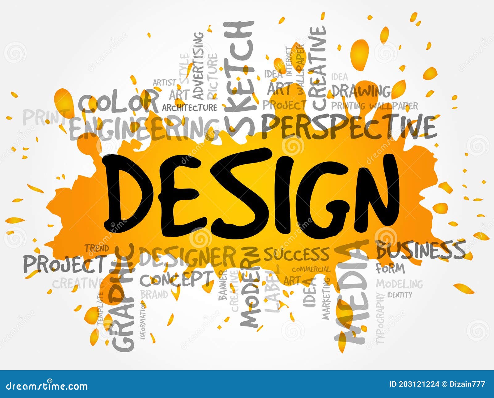 DESIGN word cloud stock illustration. Illustration of graphic - 203121224