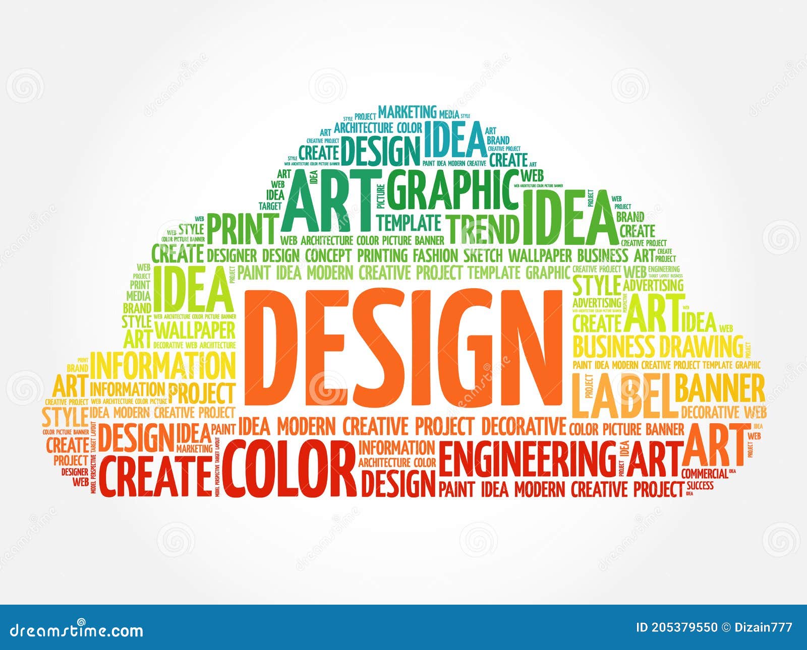 DESIGN word cloud stock illustration. Illustration of collection ...