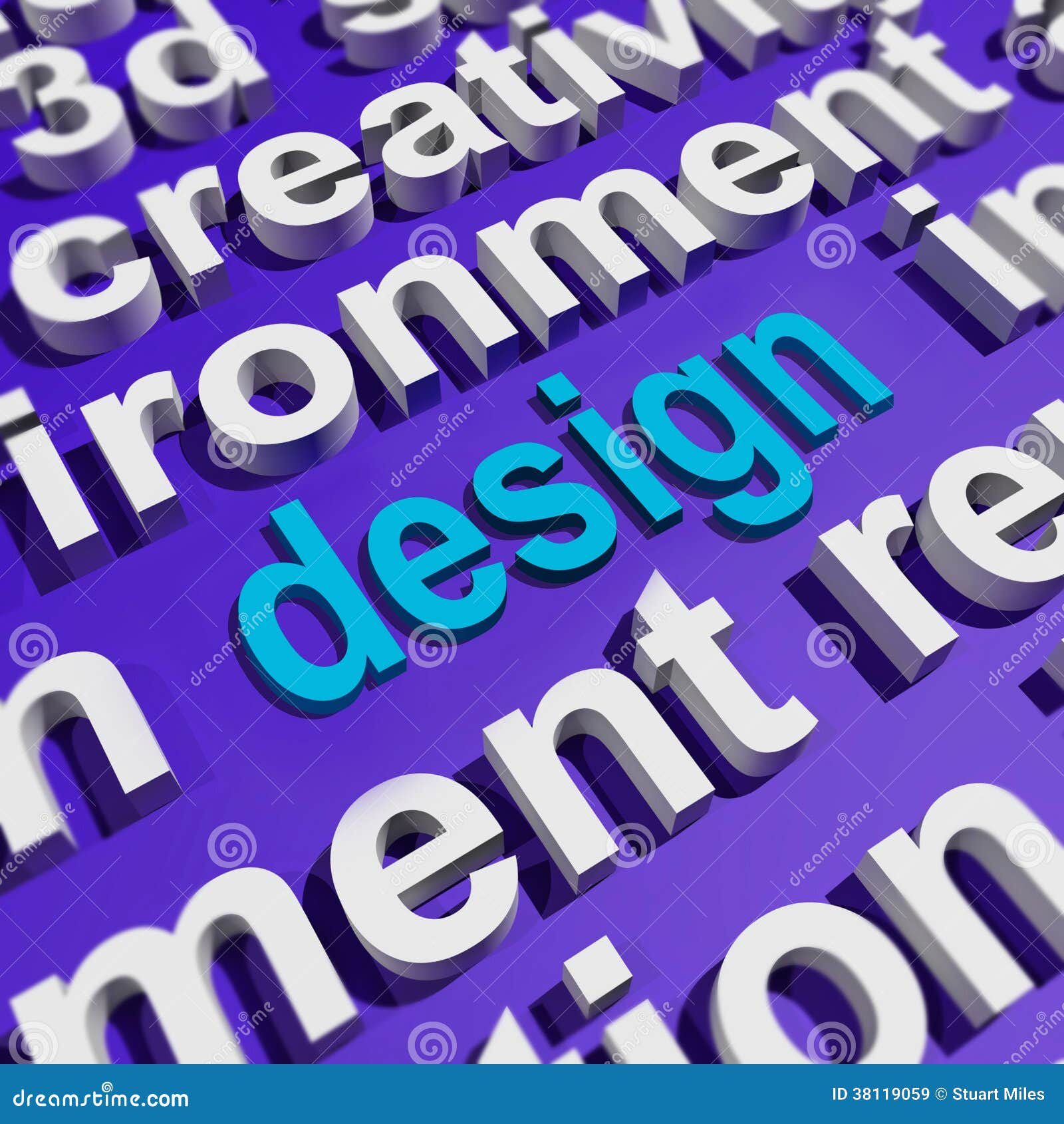 Design in Word Cloud Shows Creative Artistic Stock Illustration ...