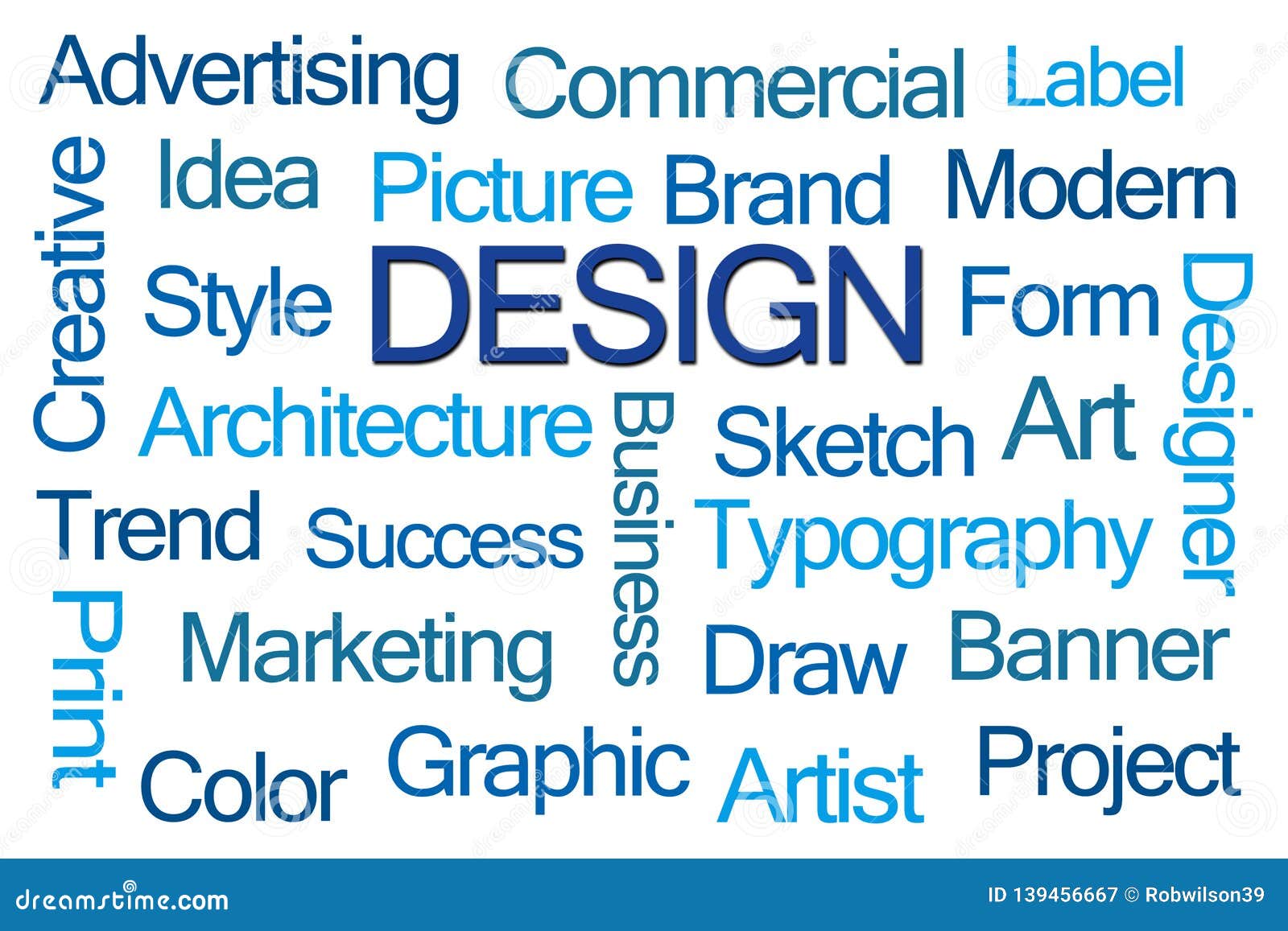 Design Word Cloud on White Background Stock Illustration - Illustration ...