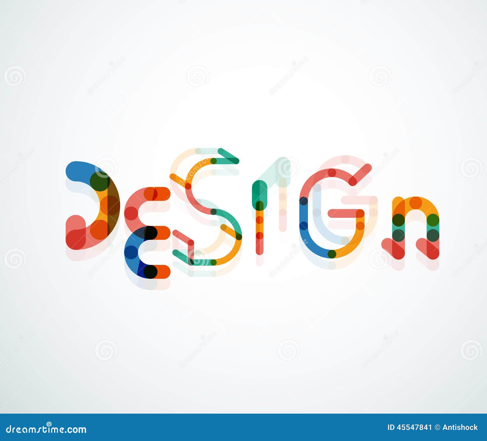 Design word font concept stock vector. Illustration of blue - 45547841