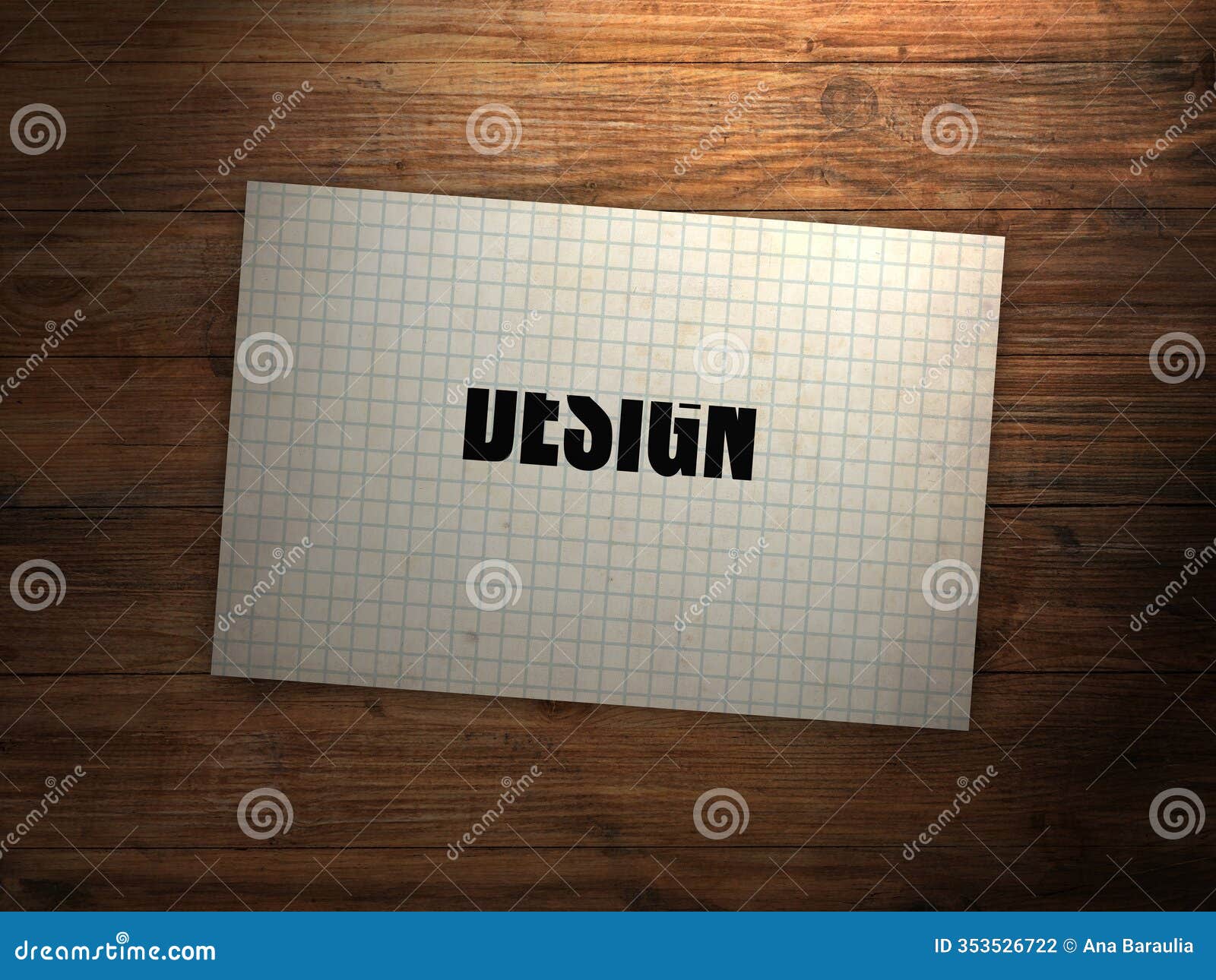 DESIGN Word Letters on Paper. Ad Creative Business Concept Stock Photo ...