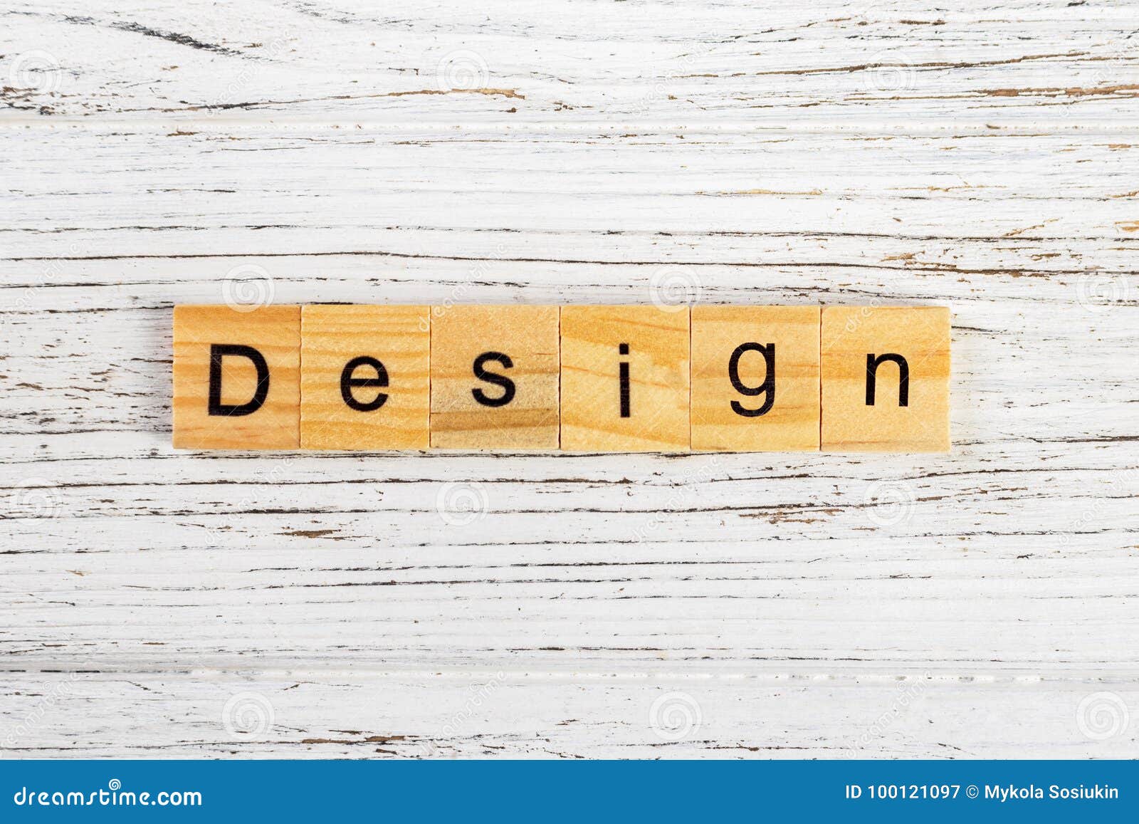 DESIGN Word Made with Wooden Blocks Concept Stock Image - Image of ...