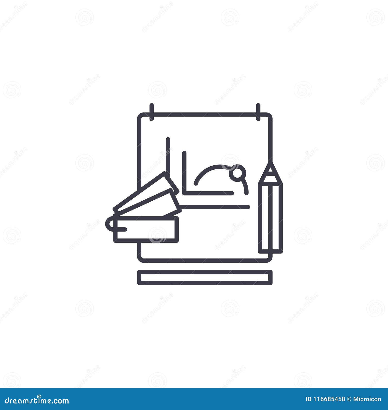 Design Work Linear Icon Concept. Design Work Line Vector Sign, Symbol ...