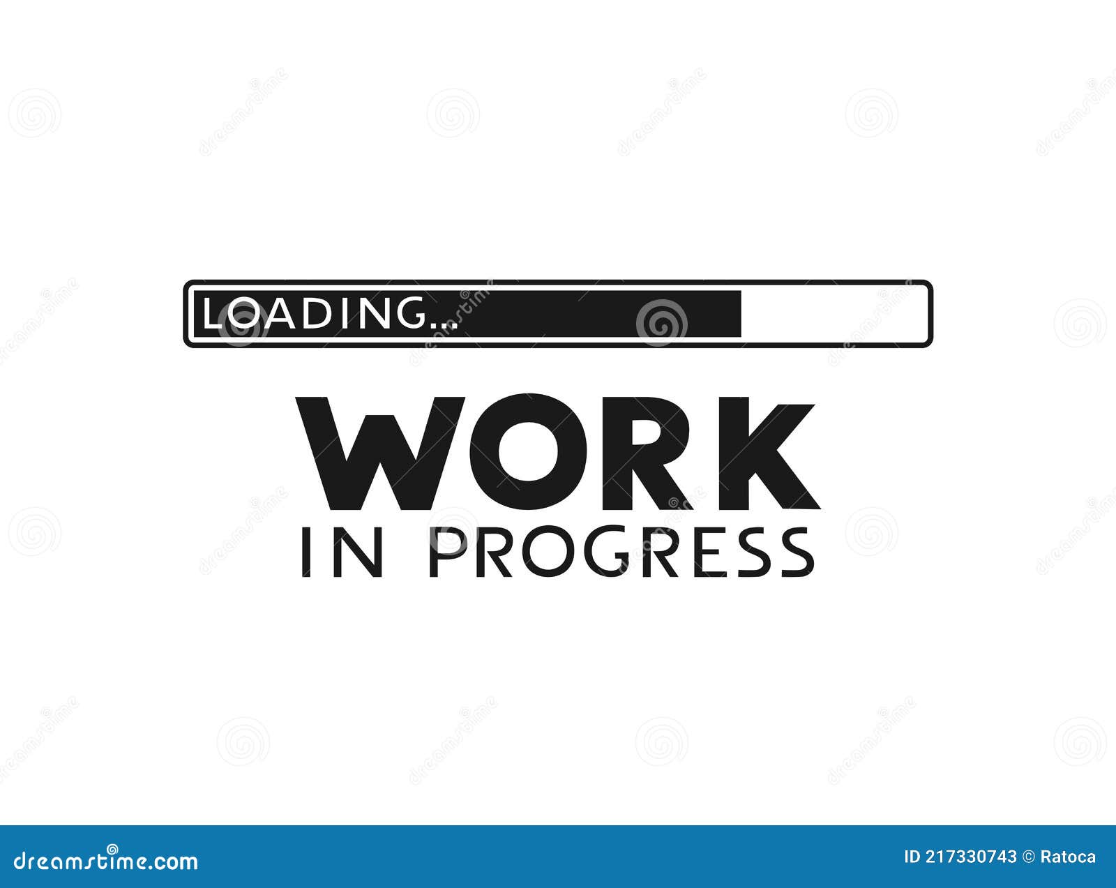 Design of Work in Progress Message Stock Vector - Illustration of ...