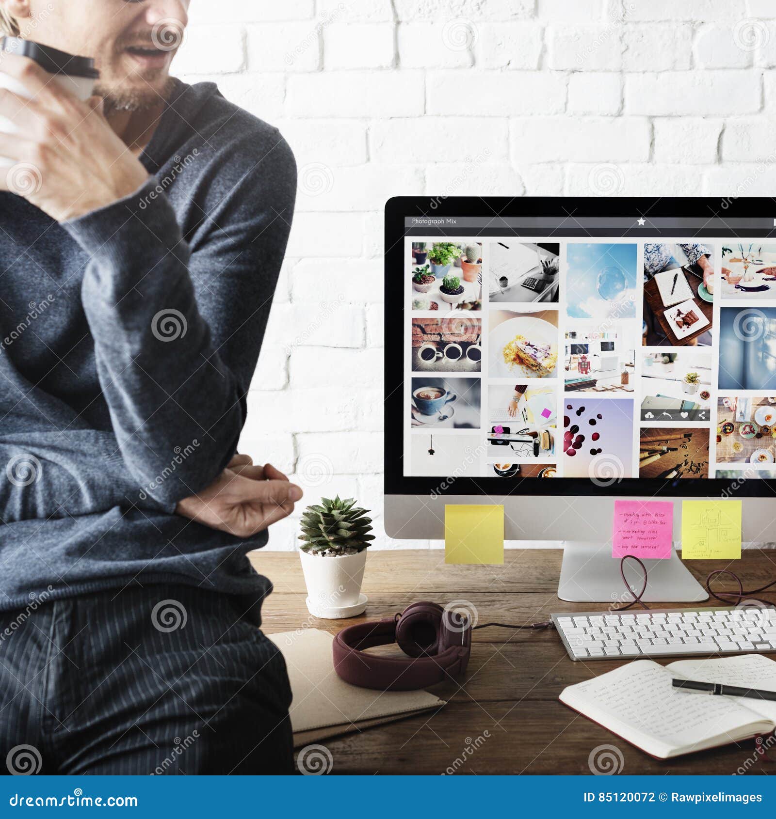 Design Working Using Computer Analysis Concept Stock Photo - Image of ...