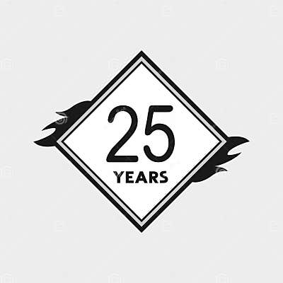 Design of 25 Years Anniversary Symbol Stock Vector - Illustration of ...