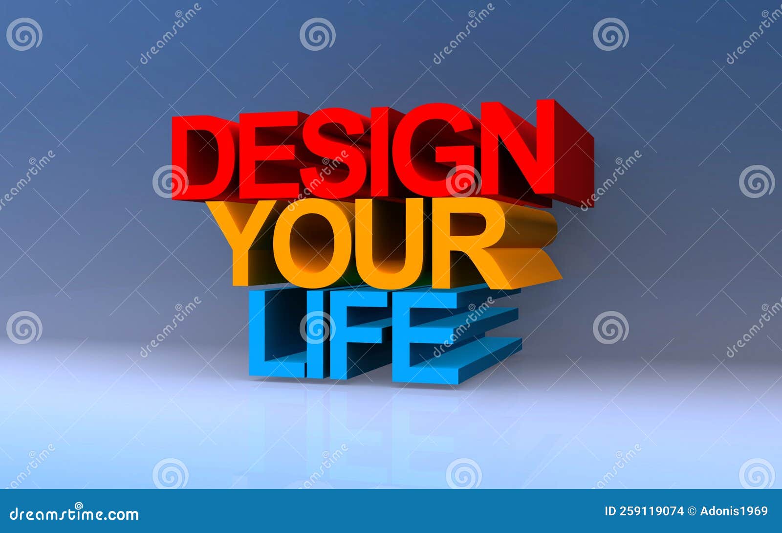 Design your life on blue stock illustration. Illustration of earth ...