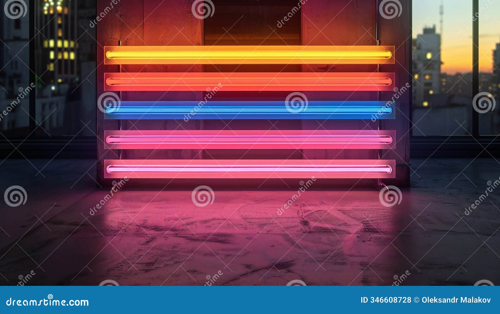 Design Your Own Neon Sign. Free Template Included Stock Illustration ...