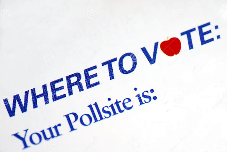 Designate a Poll Site To Vote Stock Photo - Image of flag, political ...