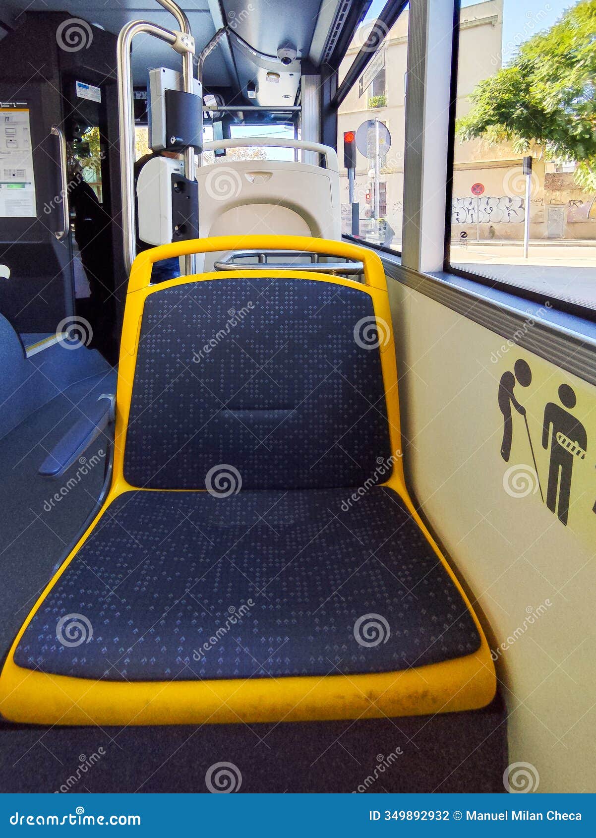 Designated Priority Seating Area on Public Transportation, Emphasizing ...