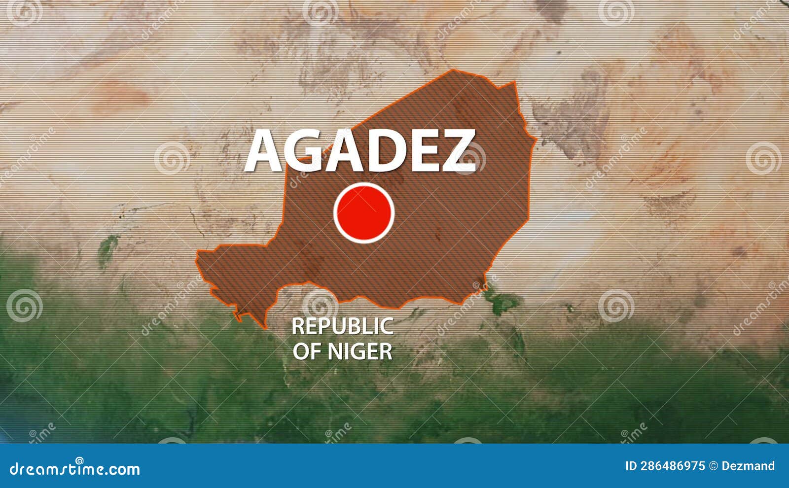 Geolocation of the City of Agadez on the Map Stock Video - Video of ...
