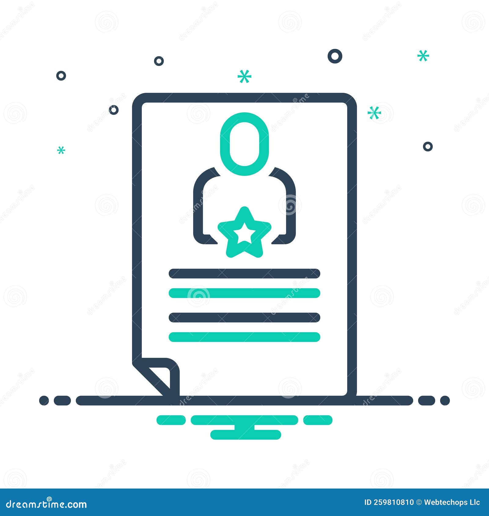 Mix Icon for Designation, Appointment and Description Stock ...