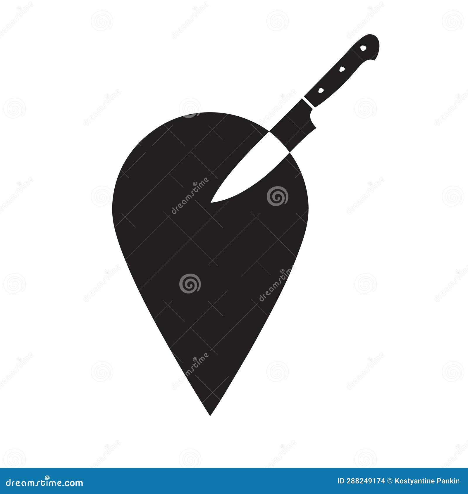 Map sign for Knife stock vector. Illustration of cartoon - 288249174