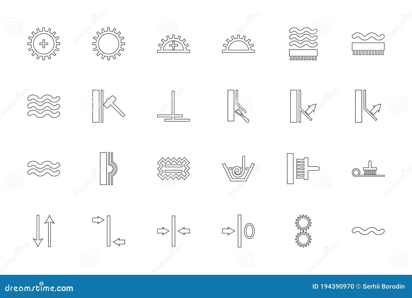 Designation on the Wallpaper Symbol Black Color Set Solid Style Flat ...