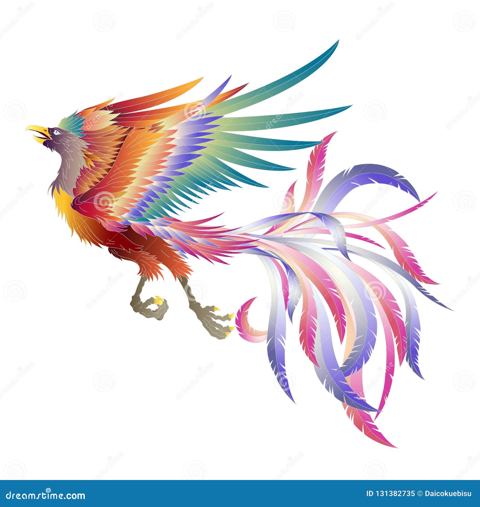 Illustration of the Chinese Phoenix Stock Vector - Illustration of ...