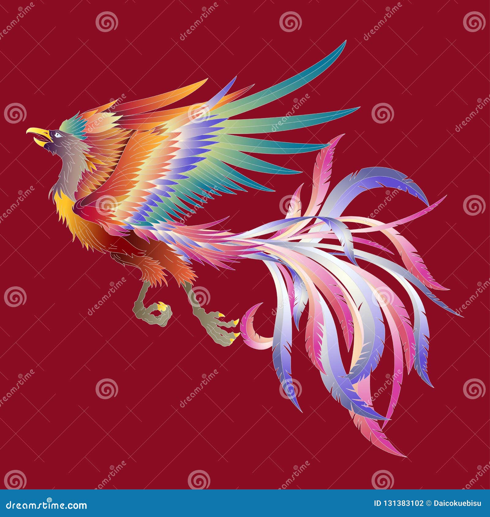 Illustration of the Chinese Phoenix Stock Vector - Illustration of ...
