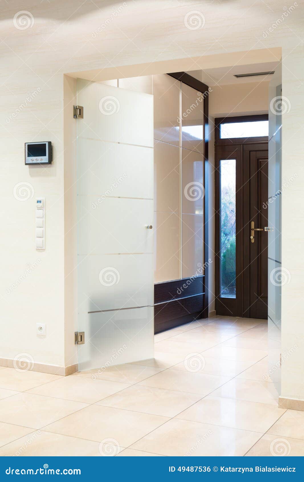 Designed entrance at home stock photo. Image of bright - 49487536