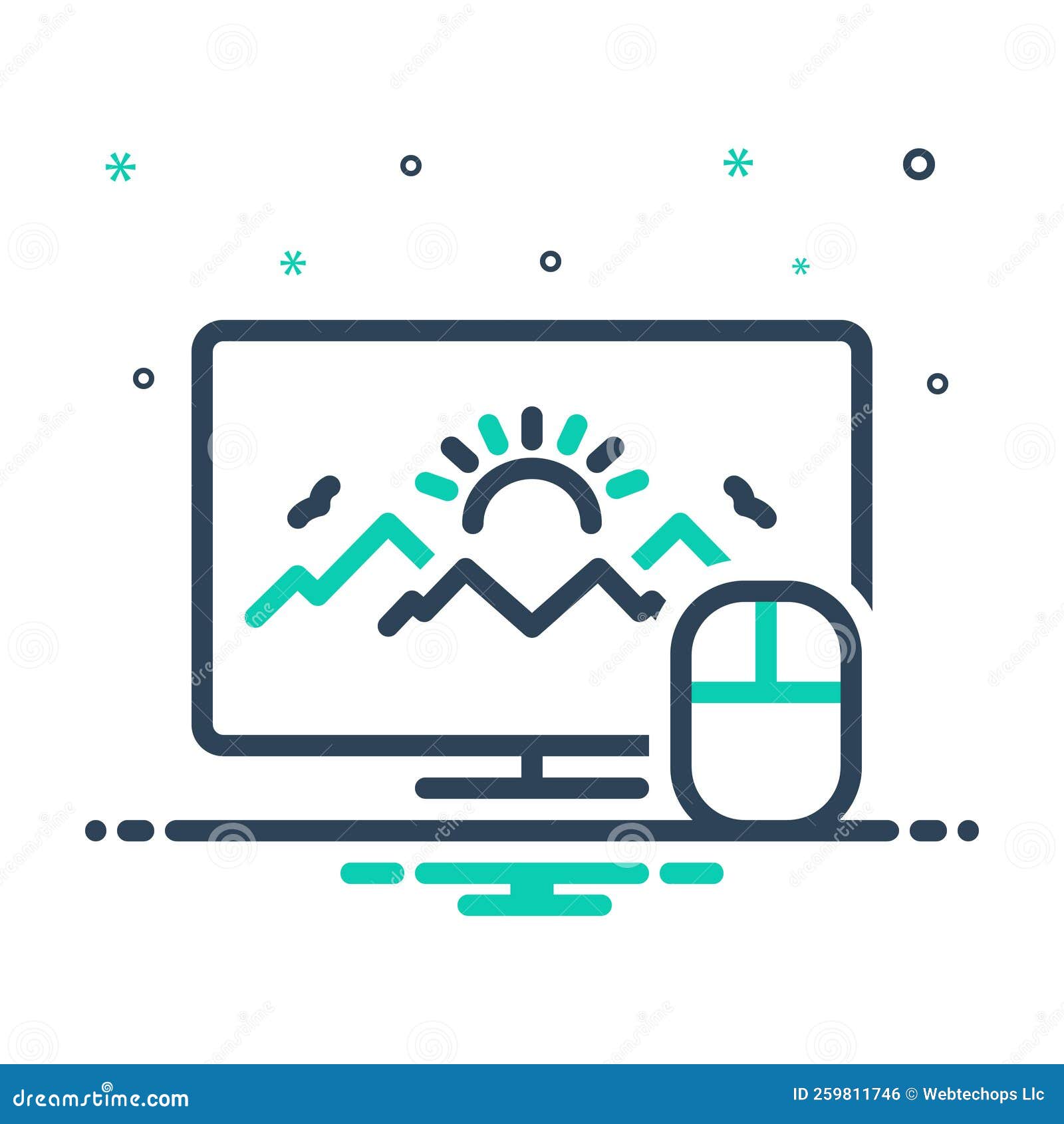 Mix Icon for Designed, Computer and Creative Stock Illustration ...