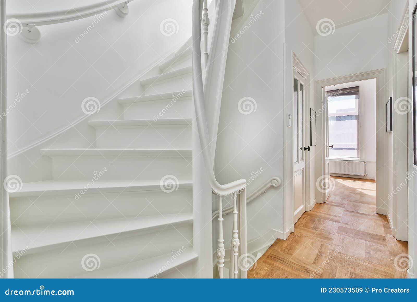 Long corridor design stock image. Image of contemporary - 230573509