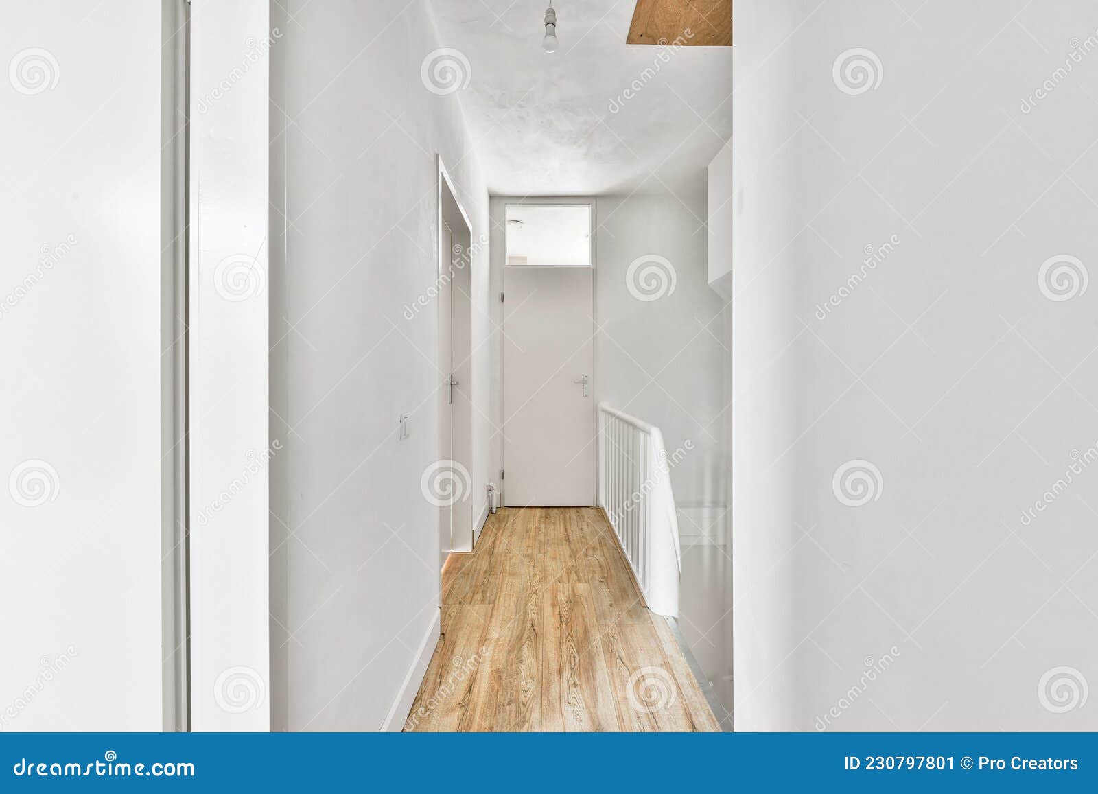 Long corridor design stock image. Image of residential - 230797801