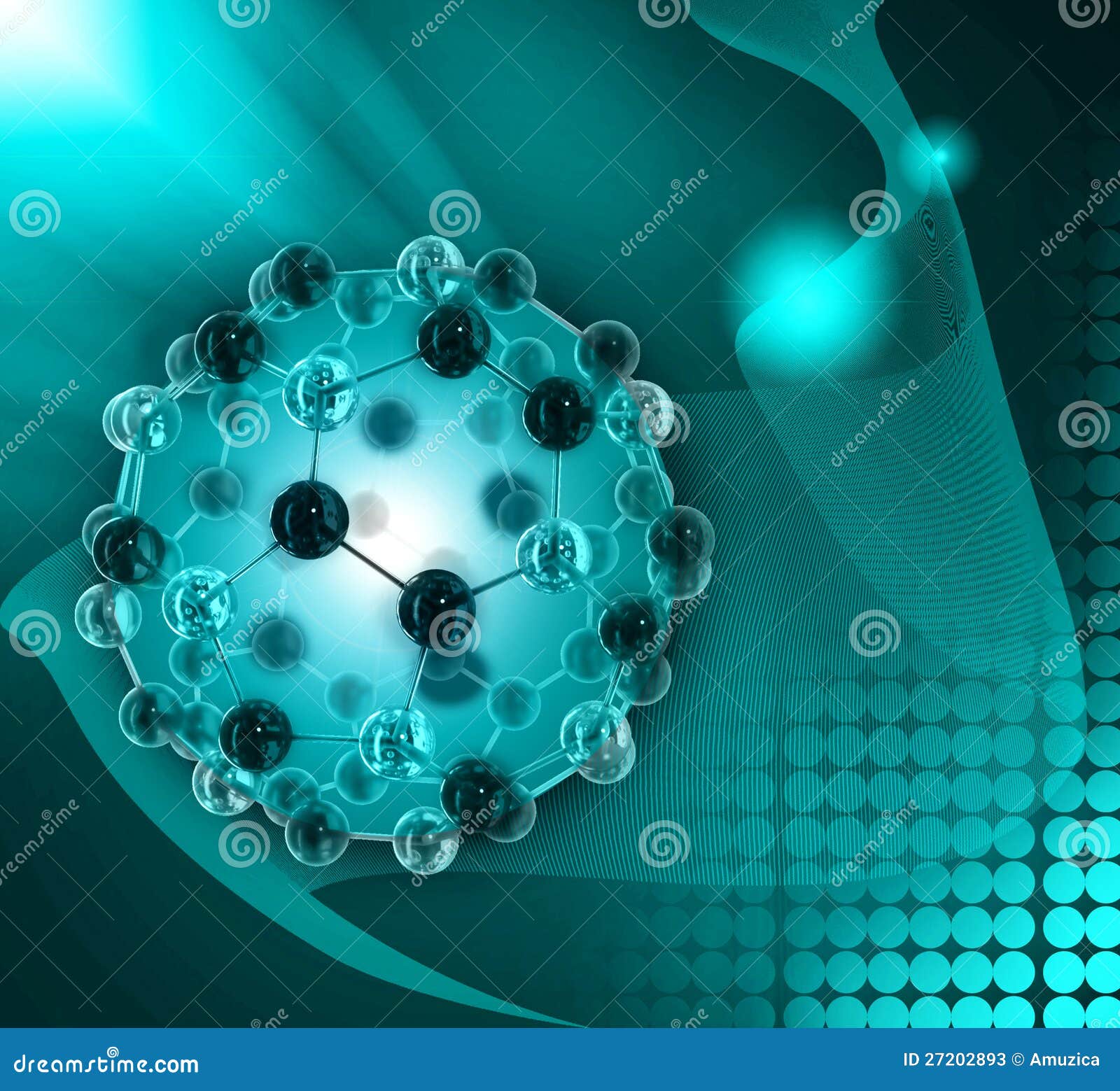Designed Molecule Background Stock Illustration - Illustration of ...