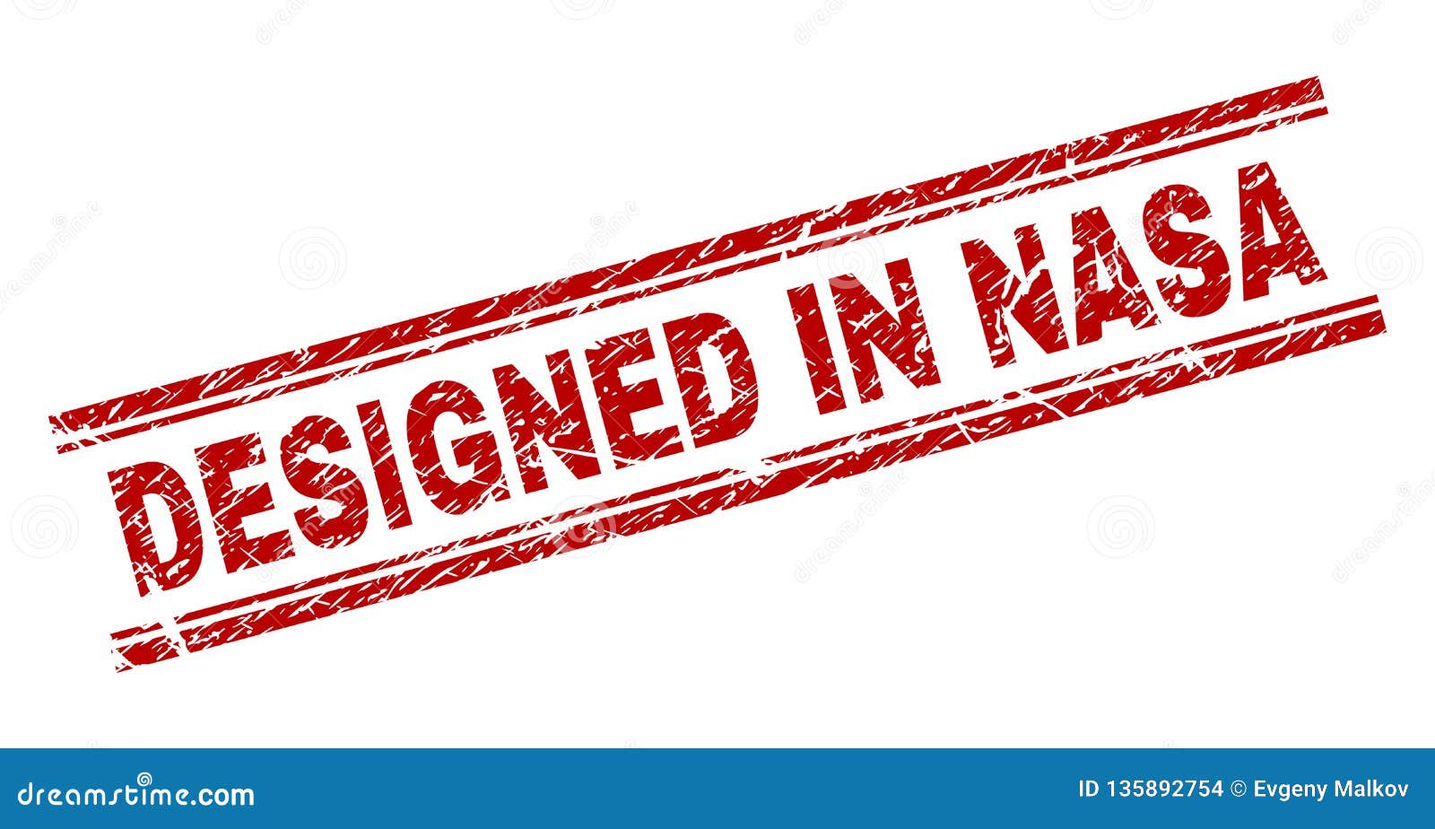 Grunge Textured DESIGNED in NASA Stamp Seal Stock Vector - Illustration ...