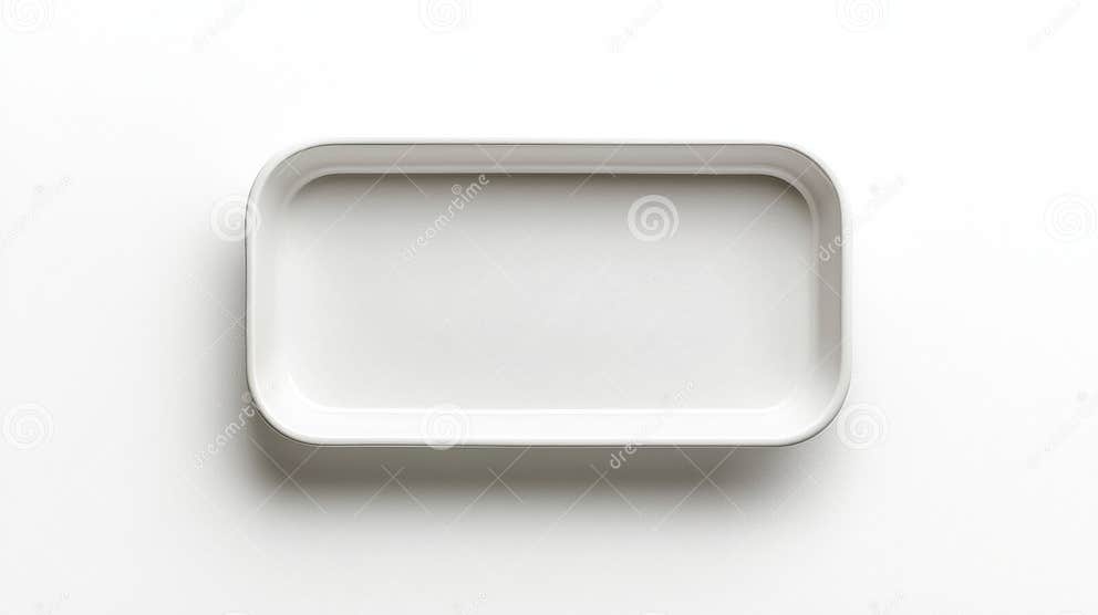 Designed in the Shape of a Rectangular Porcelain Plate with Rounded ...