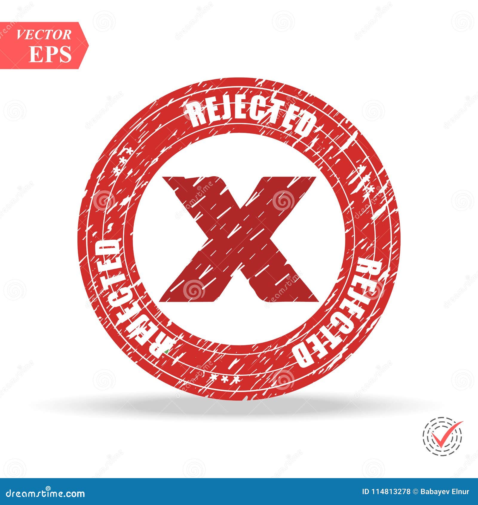 Designed for Web and Software Interfaces. Rejected. Stamp Stock ...