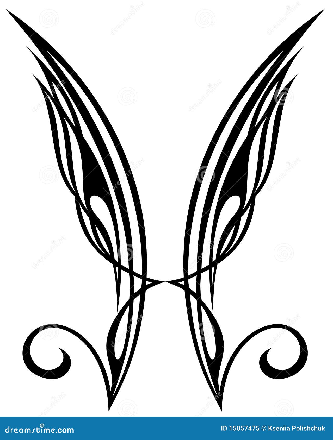 Designelement Tatuerar Vingar Vektor Illustrationer - Illustration av ...