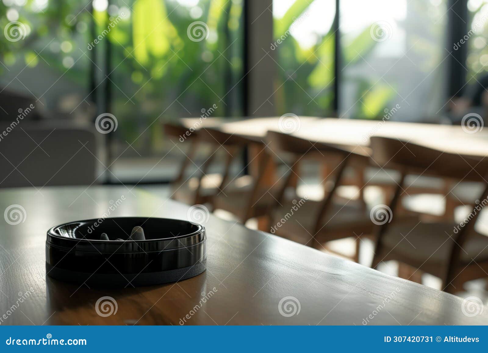 Designer Ashtray on a Minimalistic Modern Home Table Stock Image ...