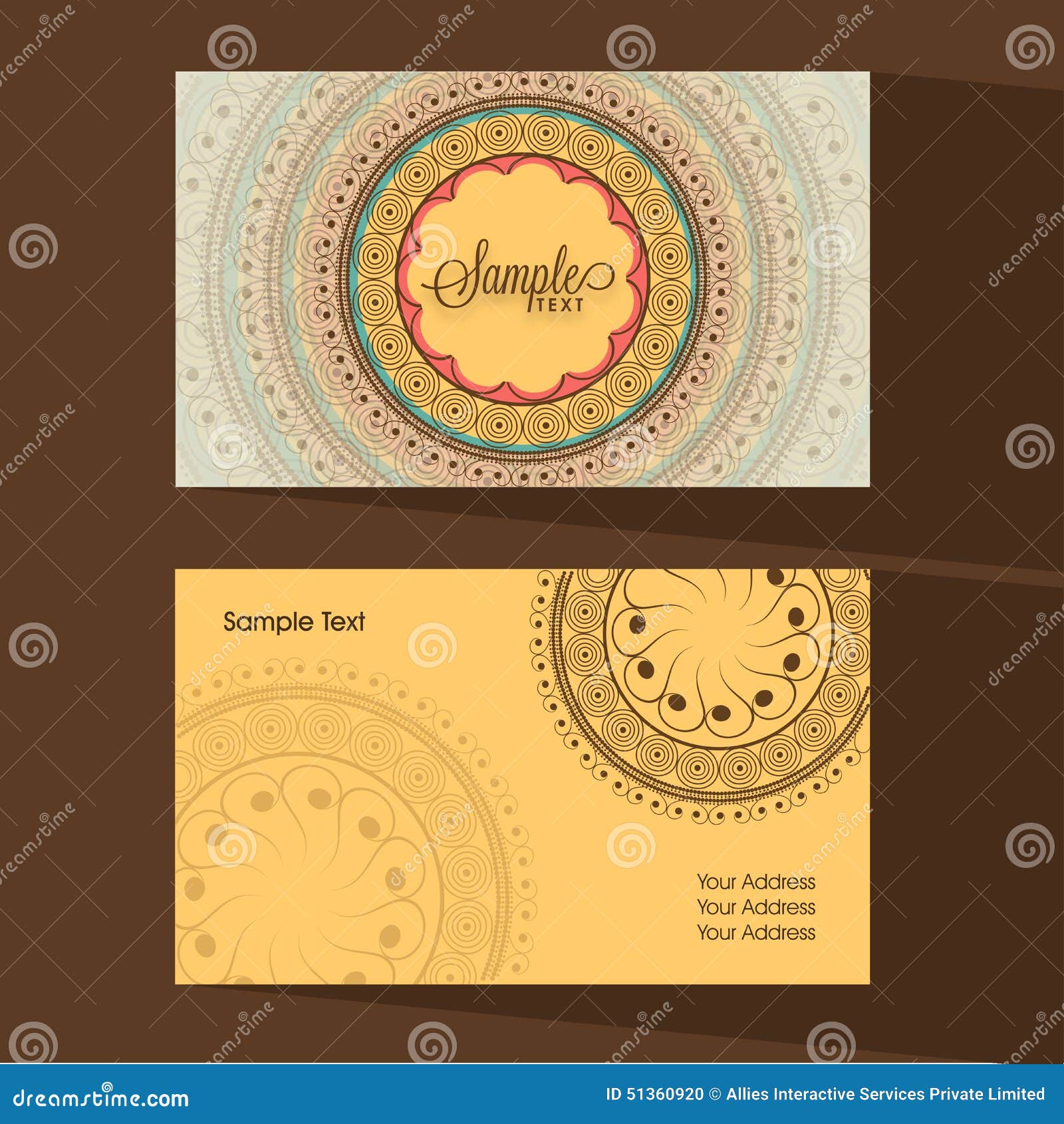 Designer Business or Visiting Card Set. Stock Illustration ...