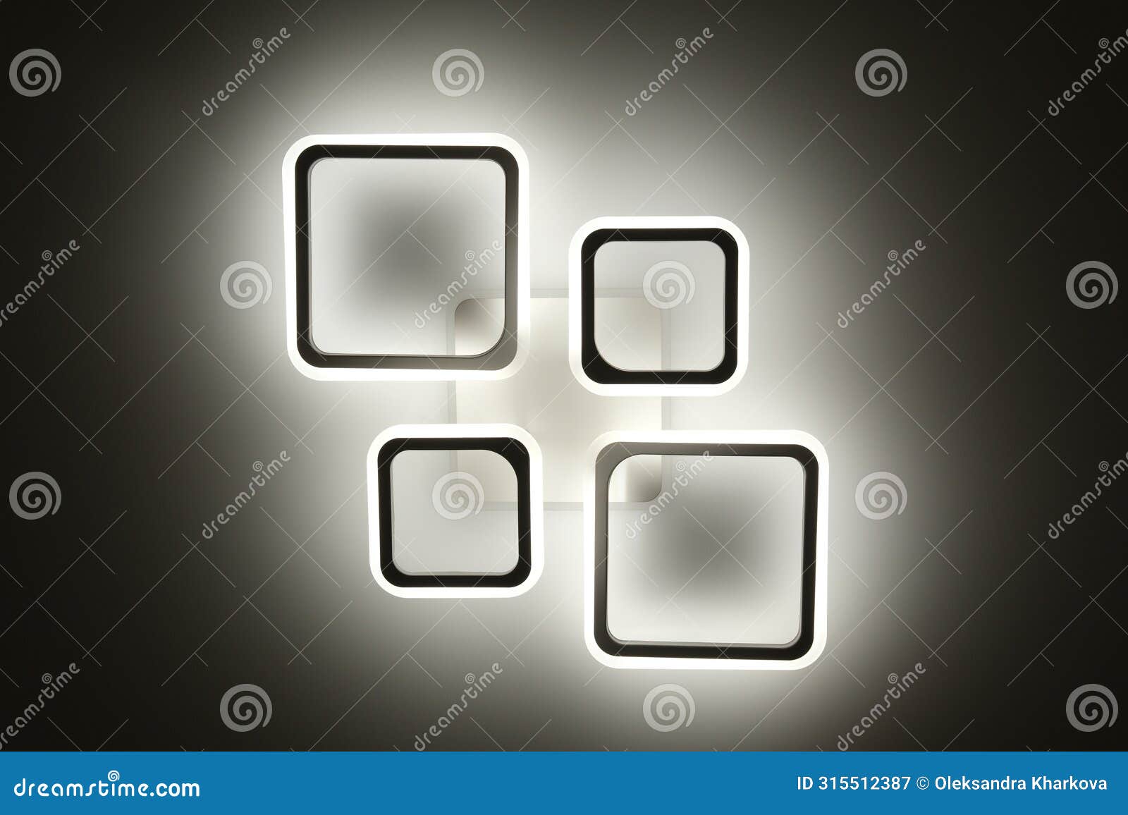Designer Ceiling Light LED Square Shape Ceiling Light Stock Image ...
