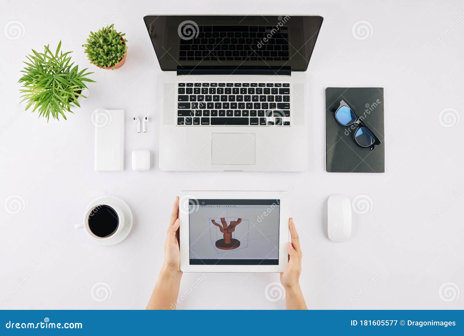 Designer Checking Table Visualization Stock Image - Image of planning ...