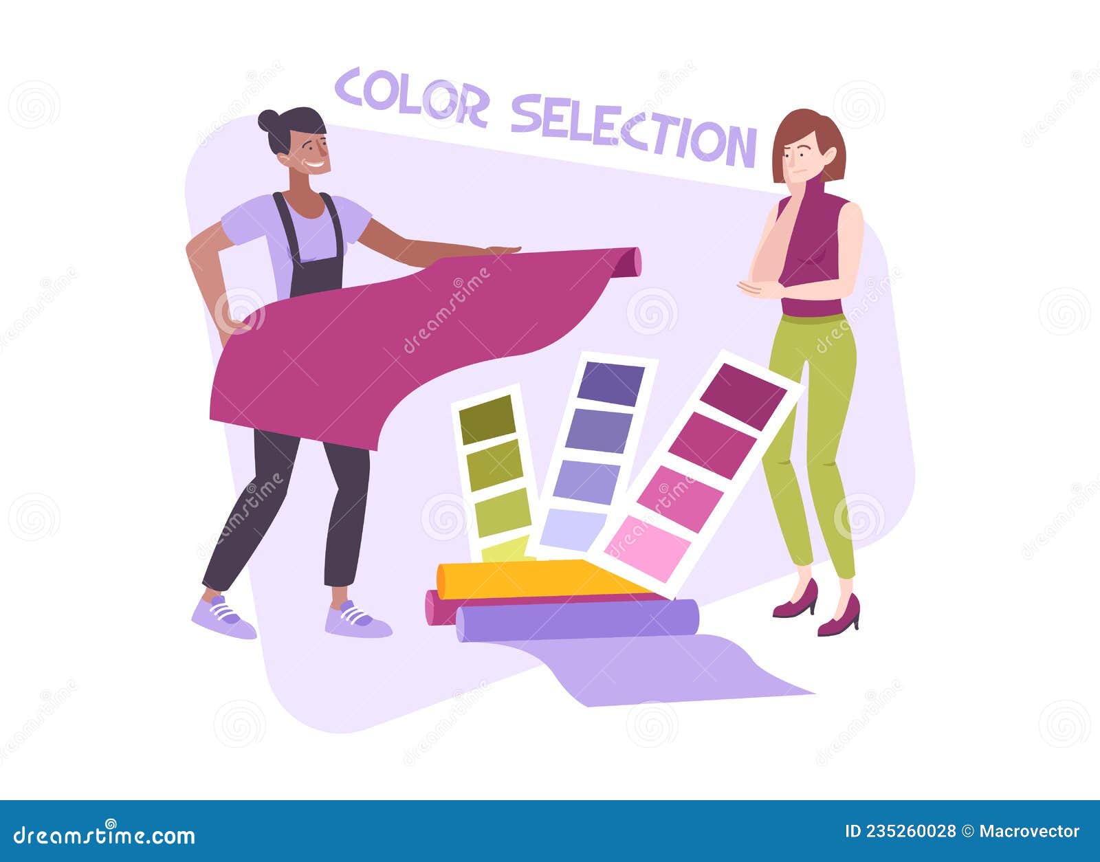 Designer Color Selection Composition Stock Vector - Illustration of ...
